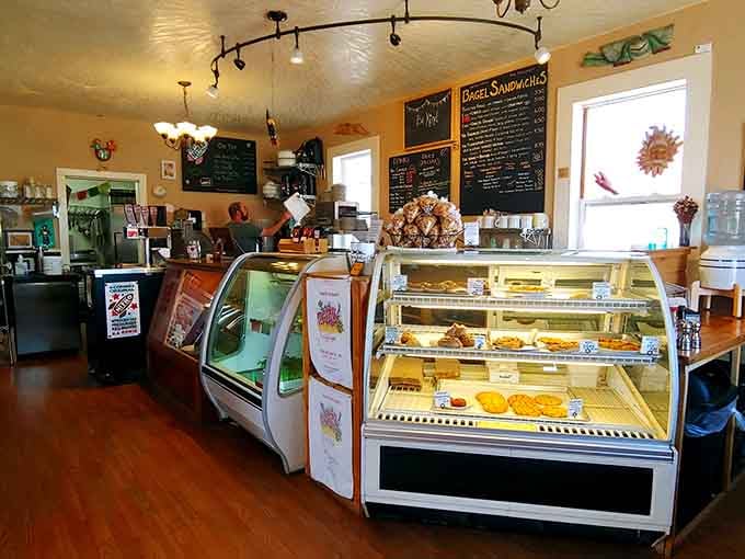 The full view reveals a proper small-town bakery where quality trumps fancy decor every single time.