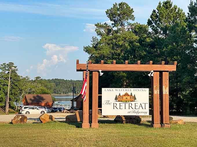 The sign that marks your arrival at culinary civilization, even when your GPS insists you're lost in the woods.