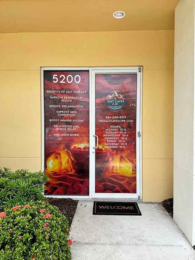 The entrance promises improved respiratory health and stress relief, which is basically everything we need after 2020.