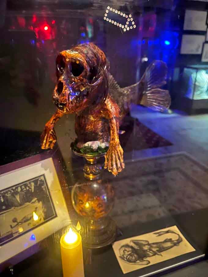 Taxidermied sea creatures perched on goblets: because conventional centerpieces are overrated and frankly quite boring.