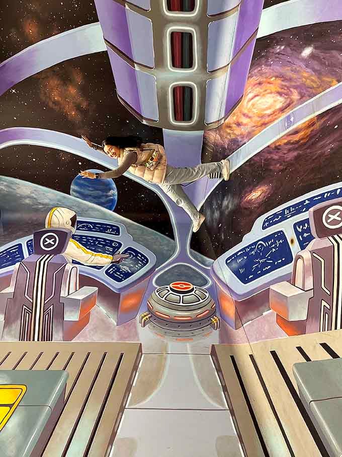 Floating through space in a futuristic vessel beats your daily commute by approximately several million light years.