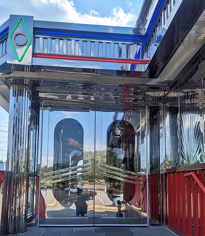 Those glass doors welcome you into a world where breakfast is served with a side of happiness.