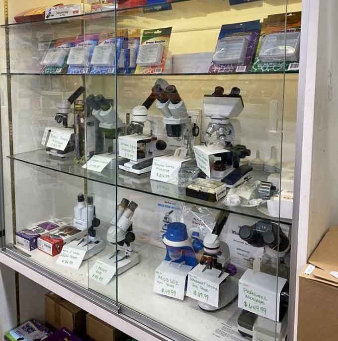 Microscopes ready to reveal hidden worlds, because curiosity never really retired, it just needed proper equipment.