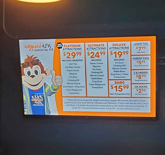 Multiple ticket options mean there's an adventure level for every budget and every energy reserve available.