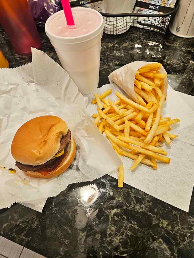 A classic combo meal that looks like a Norman Rockwell painting come to life on your tray.