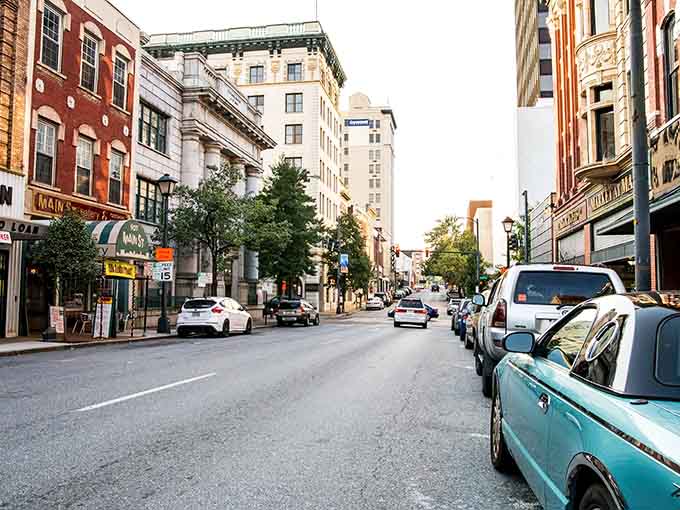 Lynchburg's Main Street captures the authentic Virginia experience that begins the moment you see those signs.