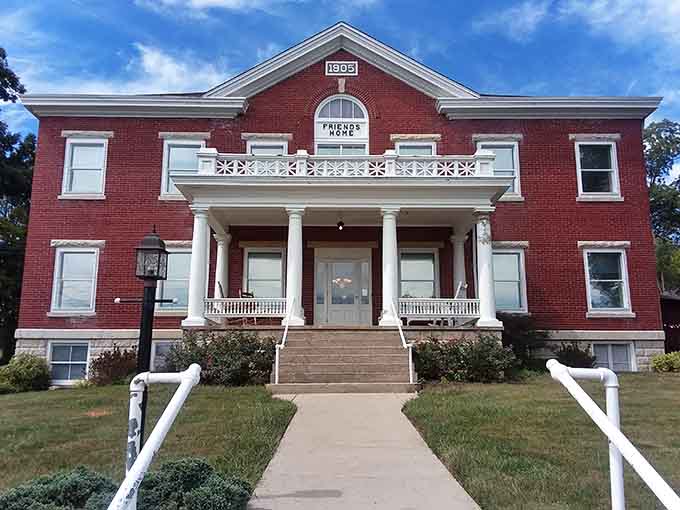 The Museum at the Friends Home preserves local Quaker history in a stately brick building from 1905.