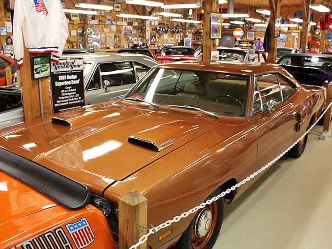 The Super Bee in copper glory, because subtlety was never really Detroit's strong suit in the muscle car era.