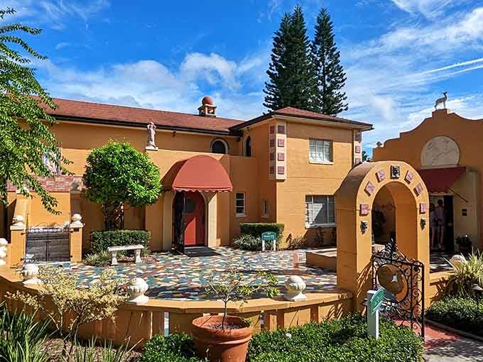 Colorful tile courtyards and fountains that transport you somewhere between Spain and a really good daydream.