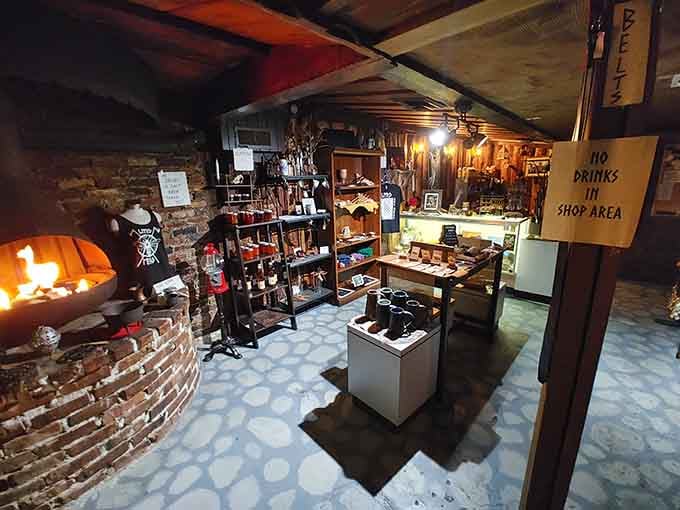 The shop area proves you can take a piece of this medieval magic home with you.