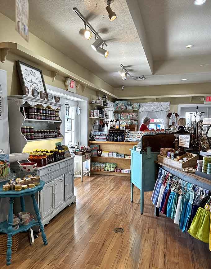 The gift shop tempts you with jams, jellies, and local treats to bring home as edible souvenirs of your visit.