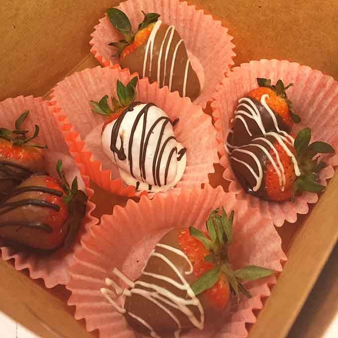 Chocolate-covered strawberries dressed to impress, because fruit deserves to be fancy too, especially when chocolate's involved.