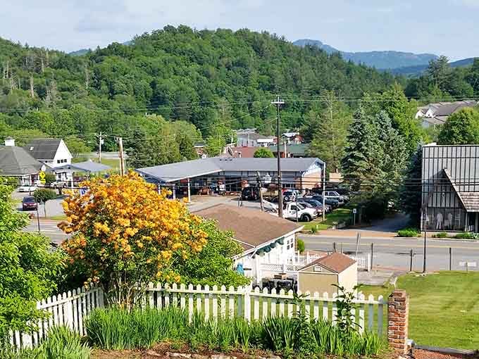 White picket fences frame mountain vistas in this elevated paradise where the air is crisp and the community spirit runs deep.