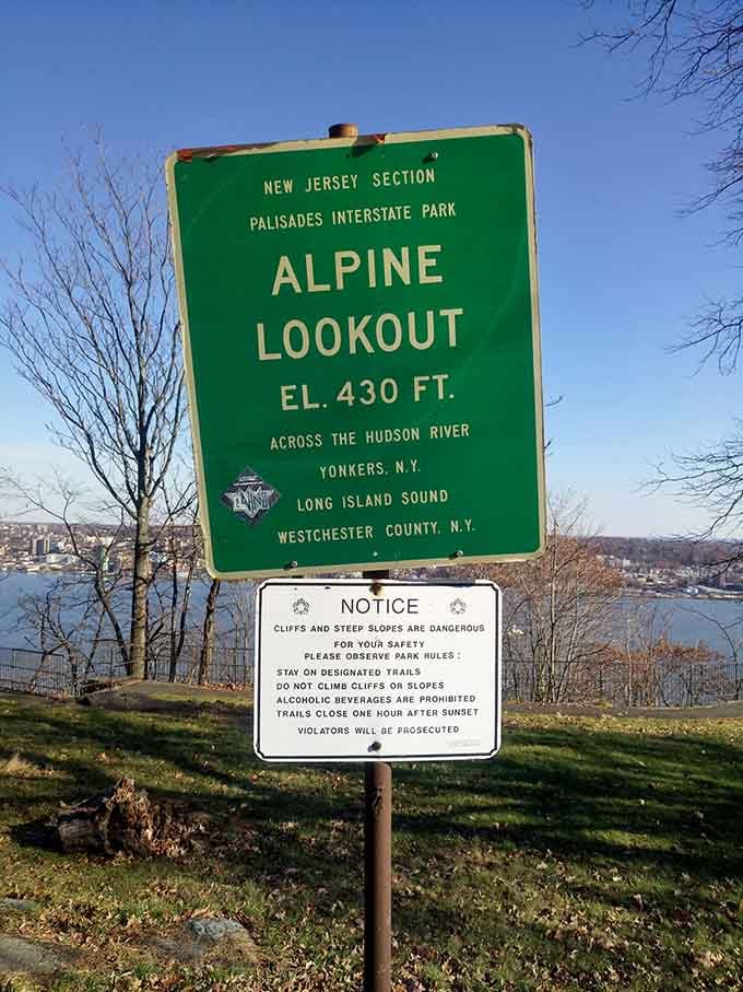 At 430 feet elevation, you're standing taller than most New Jersey bragging rights can reach.