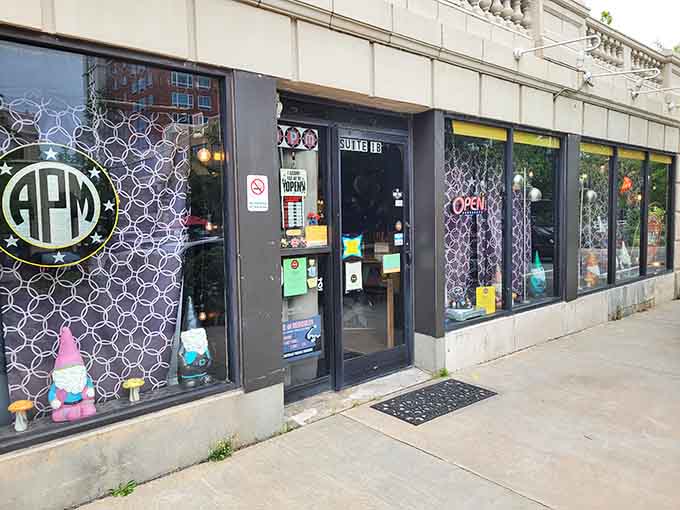 The unassuming storefront hides a treasure trove of gaming history just waiting to be discovered inside.