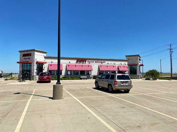 The welcoming exterior and ample parking make it easy to stop in and grab your gondola fix anytime.