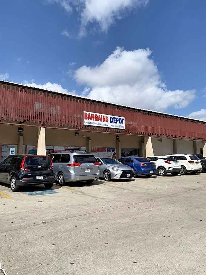 The parking lot tells the story: smart shoppers know exactly where to find San Antonio's best-kept discount shopping secret.