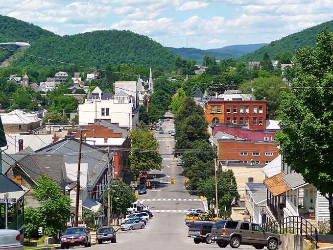 Looking down High Street reveals layers of history stacked like a perfectly composed photograph of time.