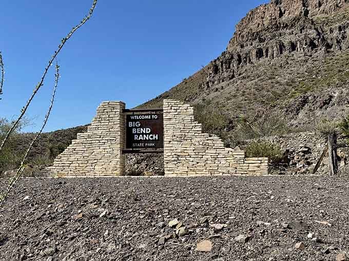 The park entrance welcomes you to a landscape that'll challenge your assumptions about what Texas looks like.