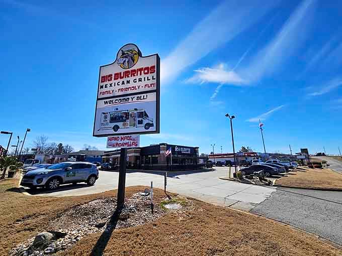 The sign out front makes bold promises about size, and spoiler alert: they're not exaggerating one bit.