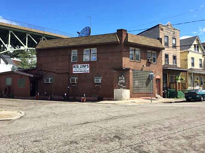 The corner location means you can spot this neighborhood treasure from two different streets if you're paying attention.