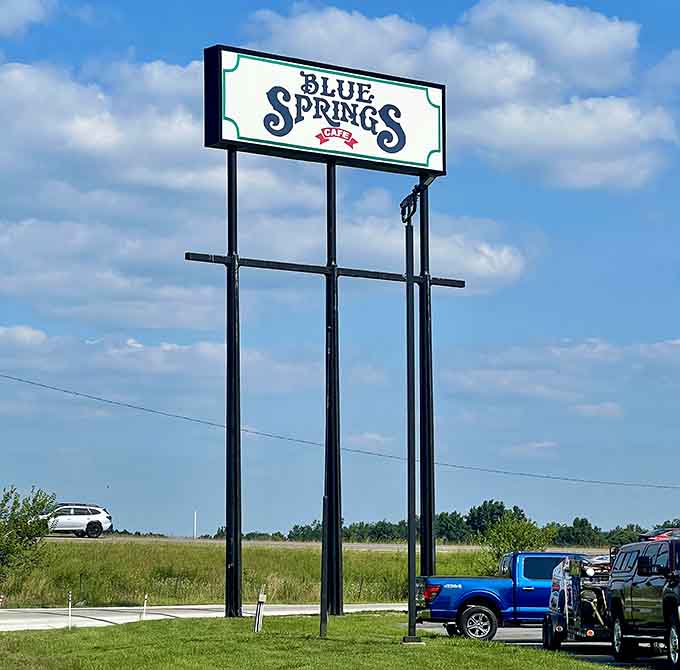 That tall roadside sign ensures you won't miss your turn toward some of the most satisfying homestyle cooking around.