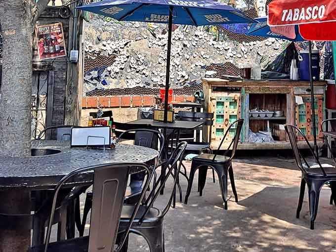 Outdoor seating where string lights and good vibes create the perfect recipe for unforgettable summer nights.