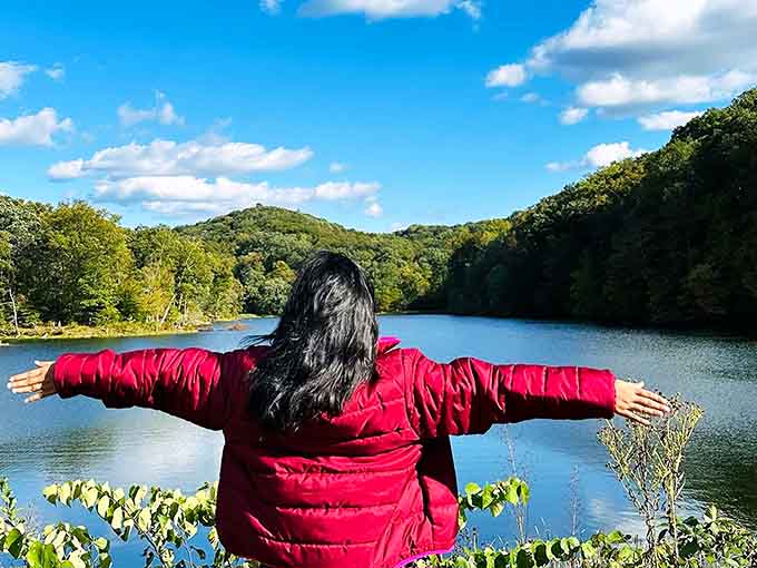 Arms wide open, embracing the kind of natural beauty that makes you wonder why you don't visit more.