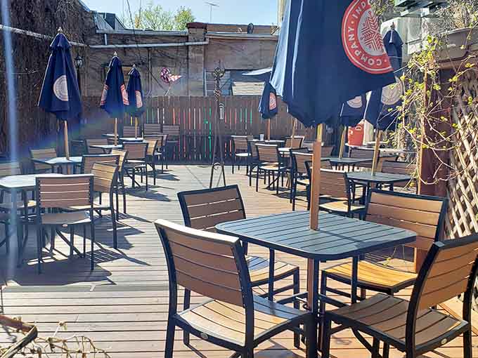 A patio that transforms ordinary meals into memorable moments, rain or shine, spring through fall.