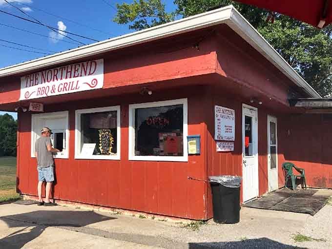 The Northend BBQ & Grill's bright orange exterior promises bold flavors inside, and small-town barbecue joints rarely disappoint.