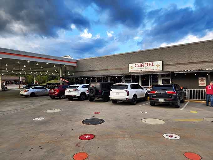When the parking lot is this full, you know you've found something special that the locals are trying to keep secret.