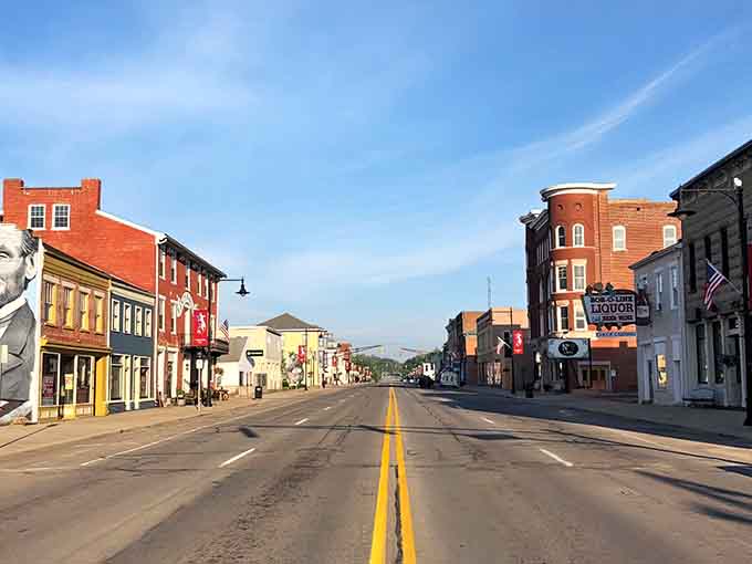 This view down Main Street captures small-town America at its most photogenic and most genuine.