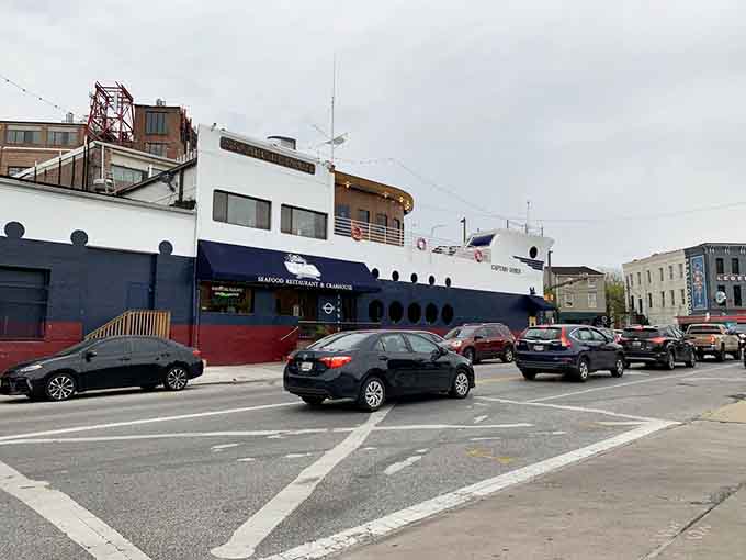 From the street, this ship-shaped building stops traffic. Literally, people slow down to make sure they're seeing what they think they're seeing.