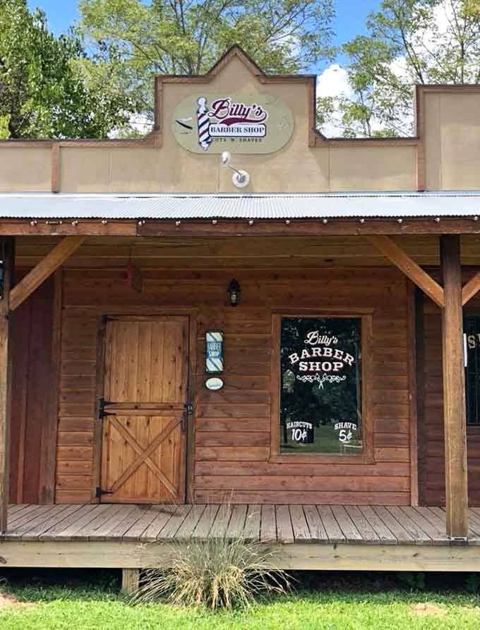 Billy's Barber Shop advertises haircuts and shaves at prices that would make modern salon-goers weep with envy and nostalgia.
