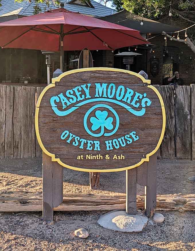 That lucky shamrock on the sign promises good times, great food, and maybe a friendly ghost or two.