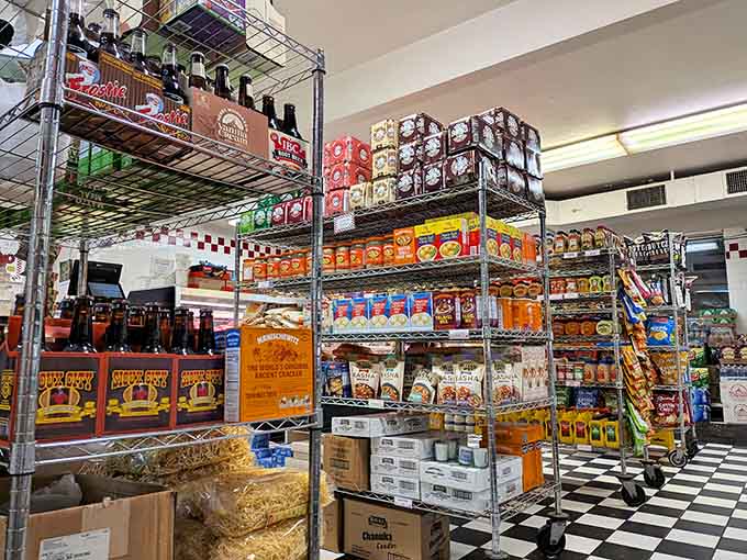 Shelves stocked with specialty items and local favorites mean you can take a piece of this deli magic home for later enjoyment.