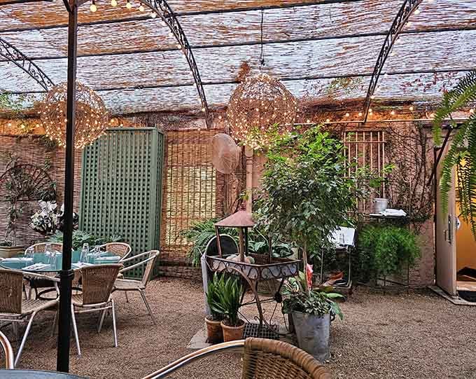 The charming patio where you can pretend you're dining in Provence while never leaving Birmingham's city limits.