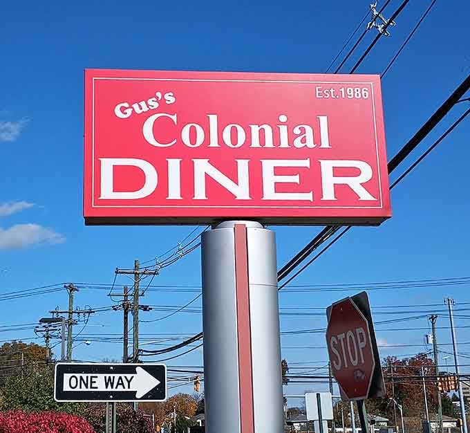 Classic signage that's been guiding hungry travelers since 1986, a beacon of hope and hash browns.