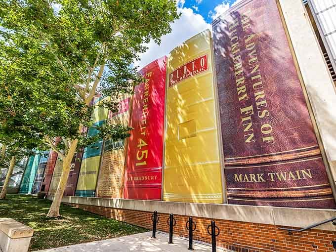 Mark Twain and Ray Bradbury standing side by side, proving Missouri knows how to honor its literary legends.