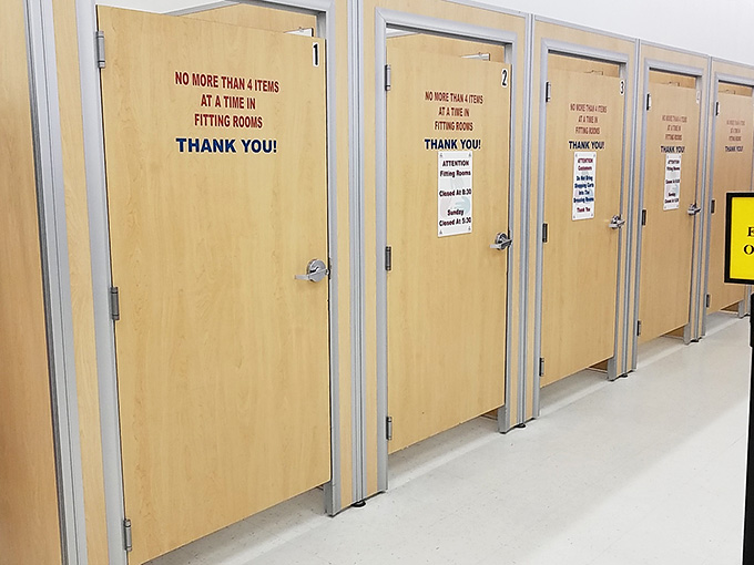 Fitting rooms that respect your privacy while you discover whether that vintage blazer fits perfectly.