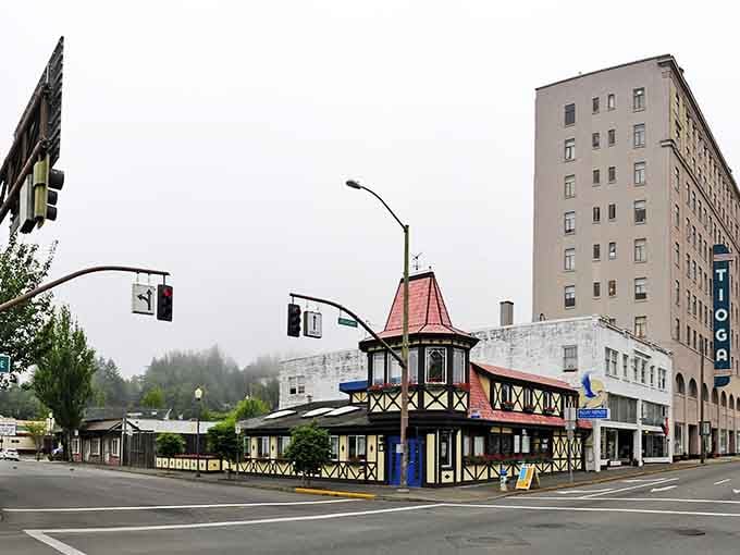 Downtown streets blend old and new architecture, creating a streetscape that feels lived-in rather than theme-park perfect.