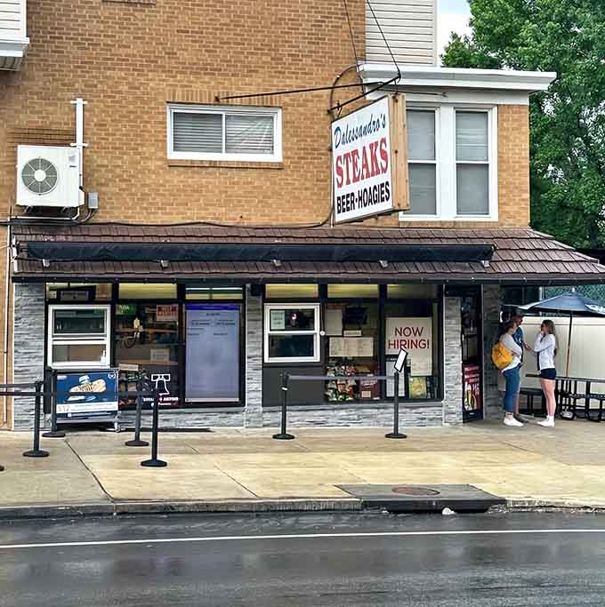 Rain or shine, people show up for these cheesesteaks, because some things are worth getting out of the house for.