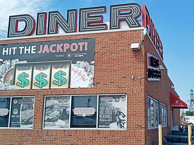 Bold signage that doesn't whisper its promises but shouts them proudly to anyone passing by today.