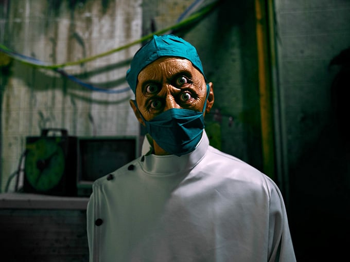 When two eyes aren't enough to watch your every move, this guy brings backup eyeballs to work.