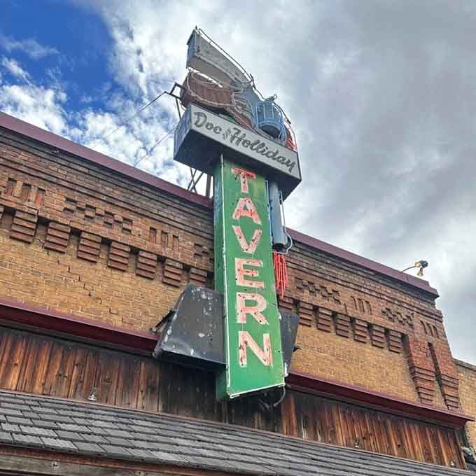 The vintage neon sign towers above downtown Glenwood Springs like a beacon calling hungry travelers to experience a taste of authentic Colorado history and hospitality.
