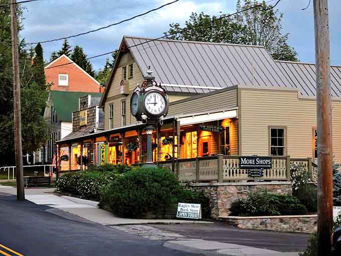 Evening lights illuminate shops that close at reasonable hours because work-life balance isn't just a corporate buzzword here.