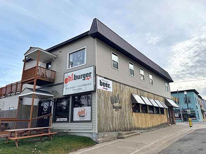The two-story building stands proud on the street, looking like it wandered in from a hipper neighborhood and decided to stay.