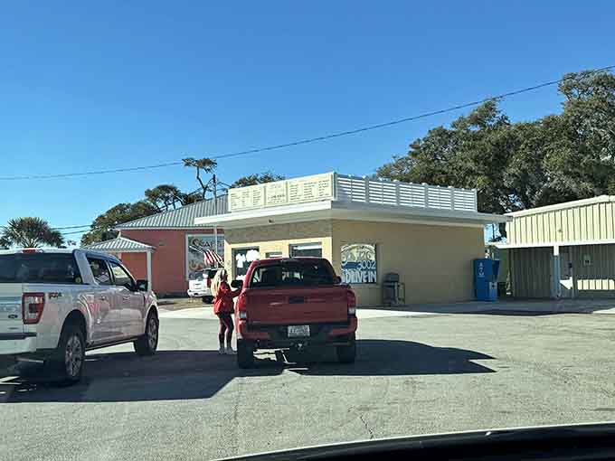 The view from your car as you pull up, about to experience what affordable deliciousness actually means.