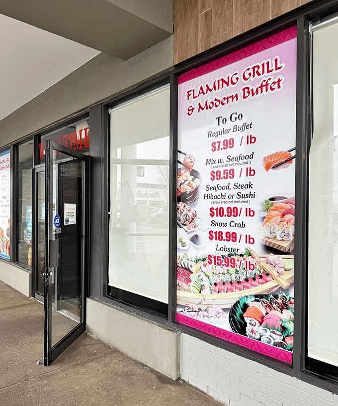 The to-go menu outside is for people with more self-control than most of us will ever have.