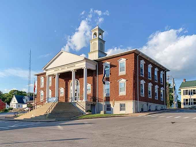 The County Clerk's office in a building that makes government business almost pleasant to conduct.